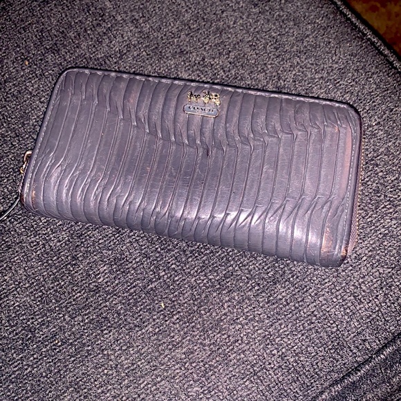 Coach | Bags | Gray Leather Coach Wallet | Poshmark